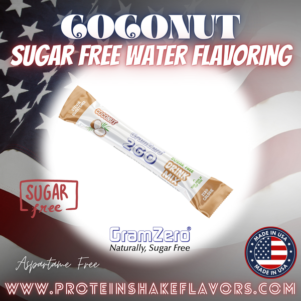 Sugar Free Water Flavor Packets: COCONUT 🥥 Powdered Flavoring Without ...