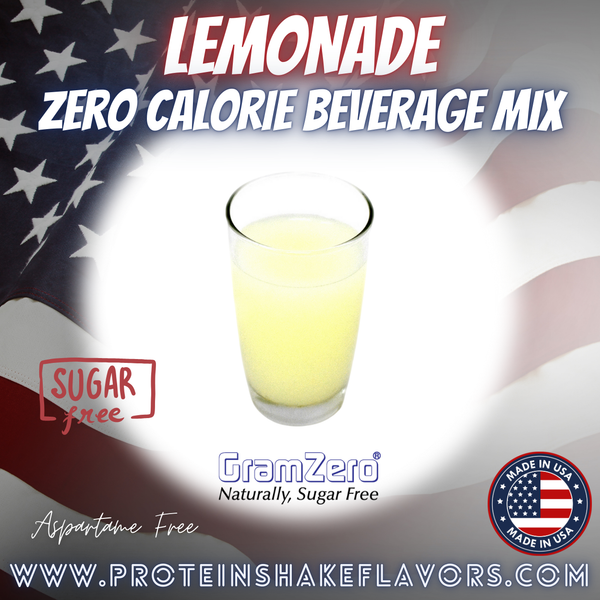 LEMONADE 🍋 Sugar Free Powdered Drink Mix 0 Calorie – Protein Shake Flavors