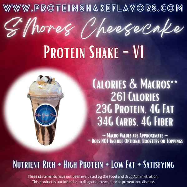 Protein Powder Shake Recipe: S'Mores Cheesecake Meal Replacement Drink ...